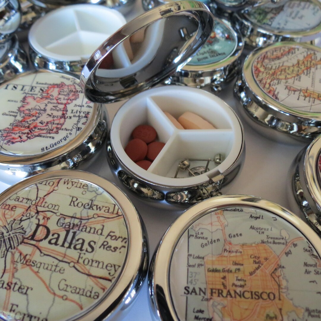 Custom Pill Case, Unique Purse Pill Box, Trinket Box, Pill Holder ...