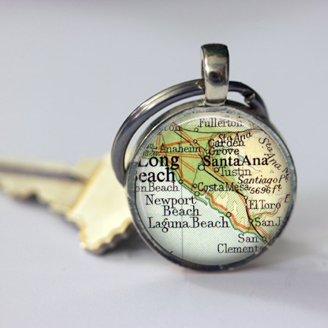 Laguna Beach Map Keychain - Custom Personalized Location Gift - Laguna ...