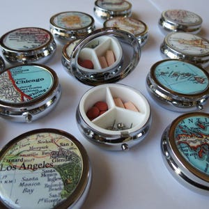 Pill Travel Case, Pill Container, Tin Box, Gift for Mom, Stash Box ...