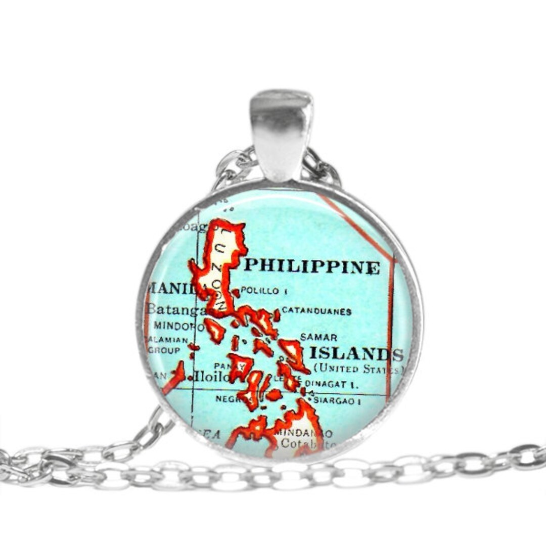 Philippine Map Necklace, Philippines Necklace Pendant Charm, Philippine ...