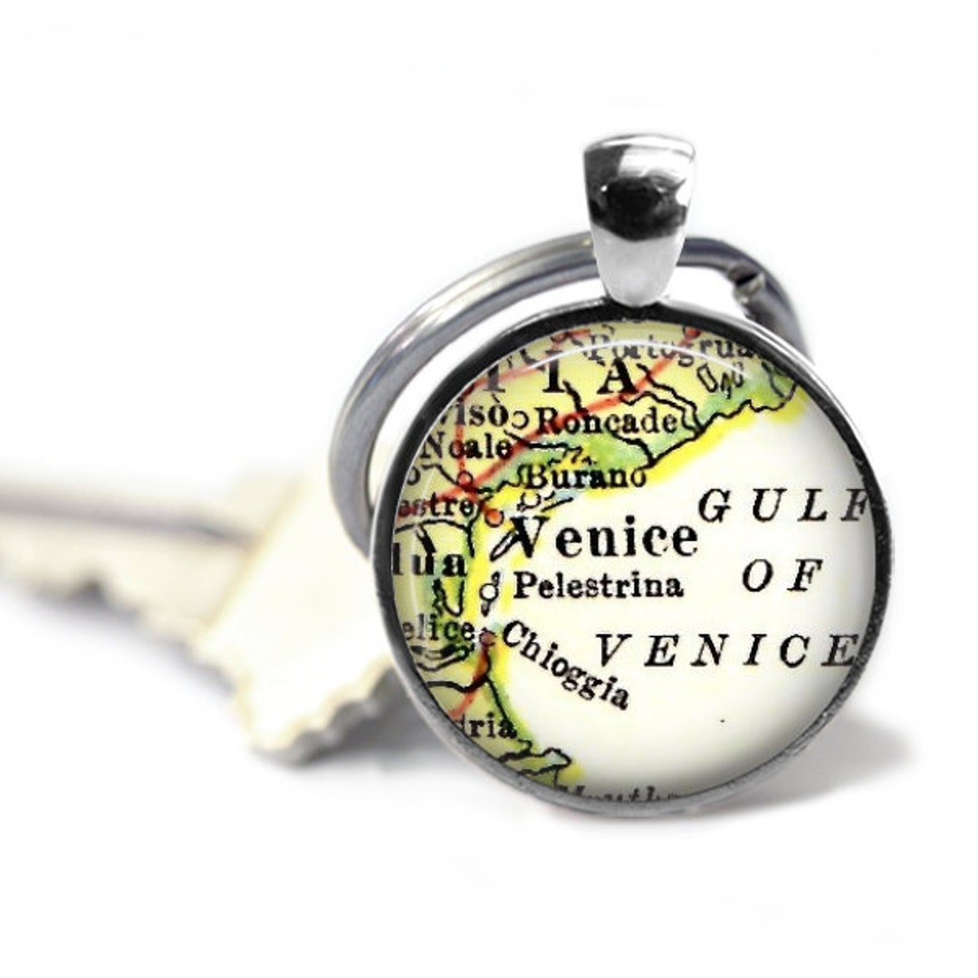 Venice Italy Map Keychain, Personalized Custom Keychain Women, Sister ...