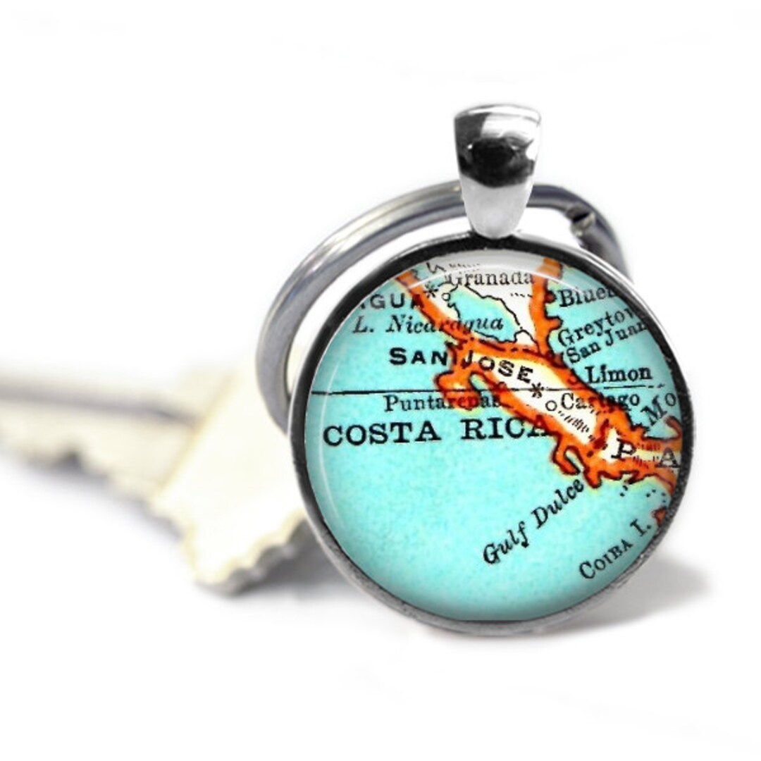 Costa Rica Map Keychain - Custom Personalized Location Gift - Etsy