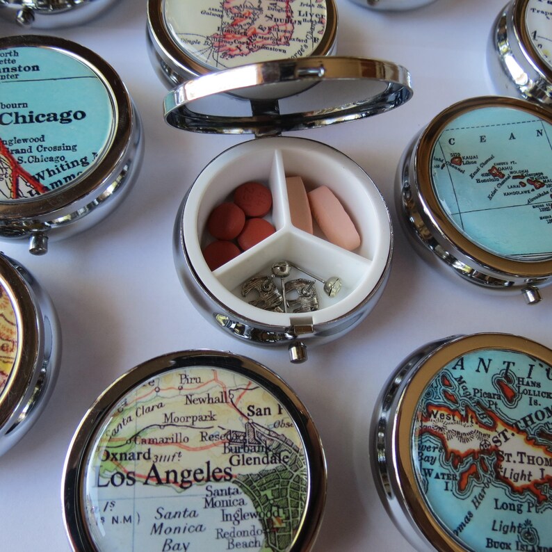 Pill Travel Case, Pill Container, Tin Box, Gift for Mom, Custom Pill ...