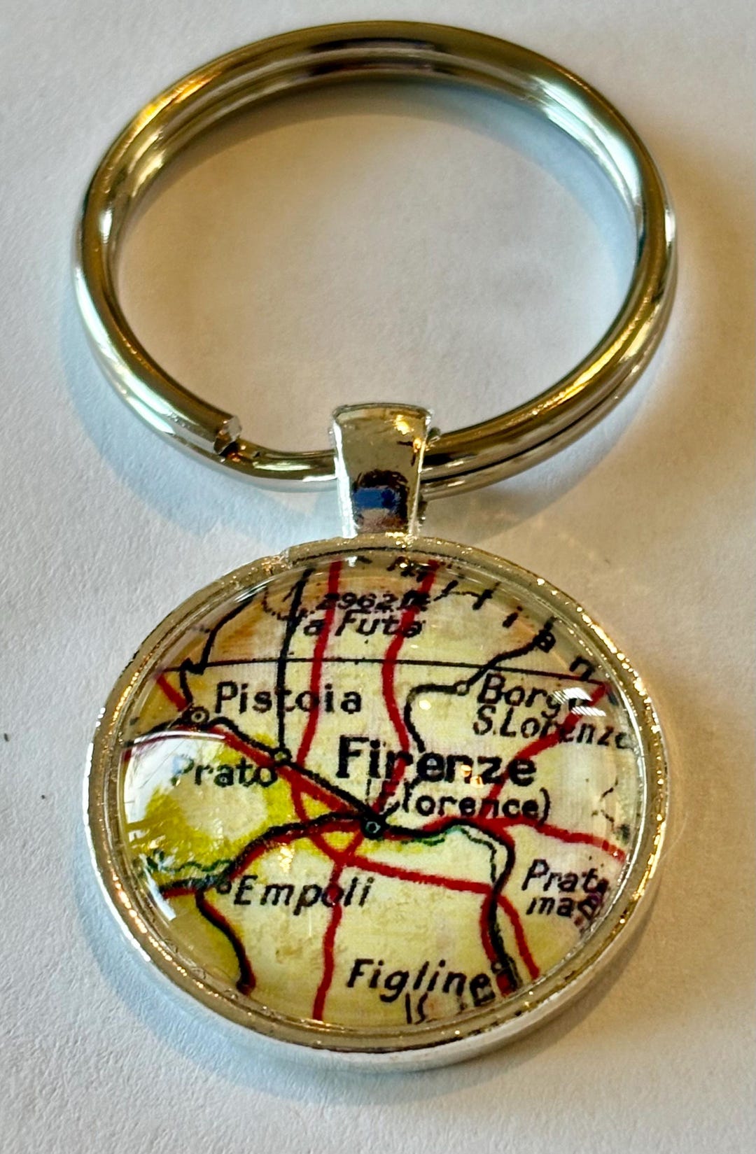 Rome, Florence, Naples Italy Keychain, Italy Jewelry, Rome Map Pendant ...