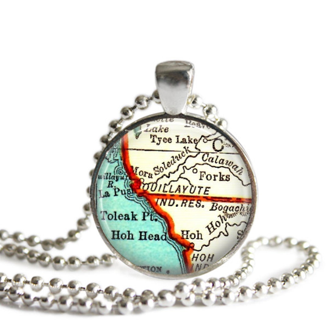 Jewelry, Forks, Washington Map Necklace Pendant Charm, Jewelry Charms ...