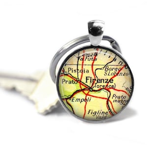 Rome, Italy Map Keychain, Custom Italian Key Chain, Naples, Florence ...