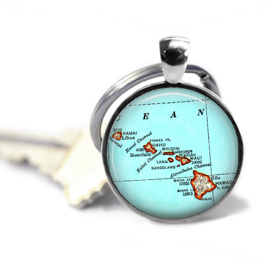 Hawaiian Islands Keychains, Custom Hawaii Keychain, Key Chain ...