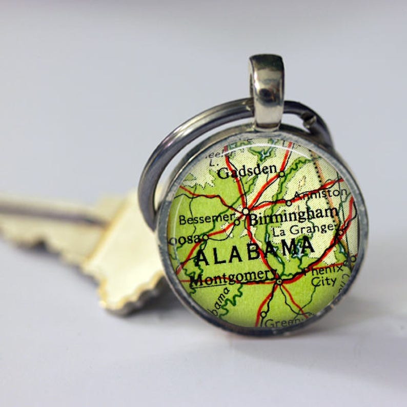 Alabama Mens Keychain Birmingham Key Chain for Men - Etsy New Zealand