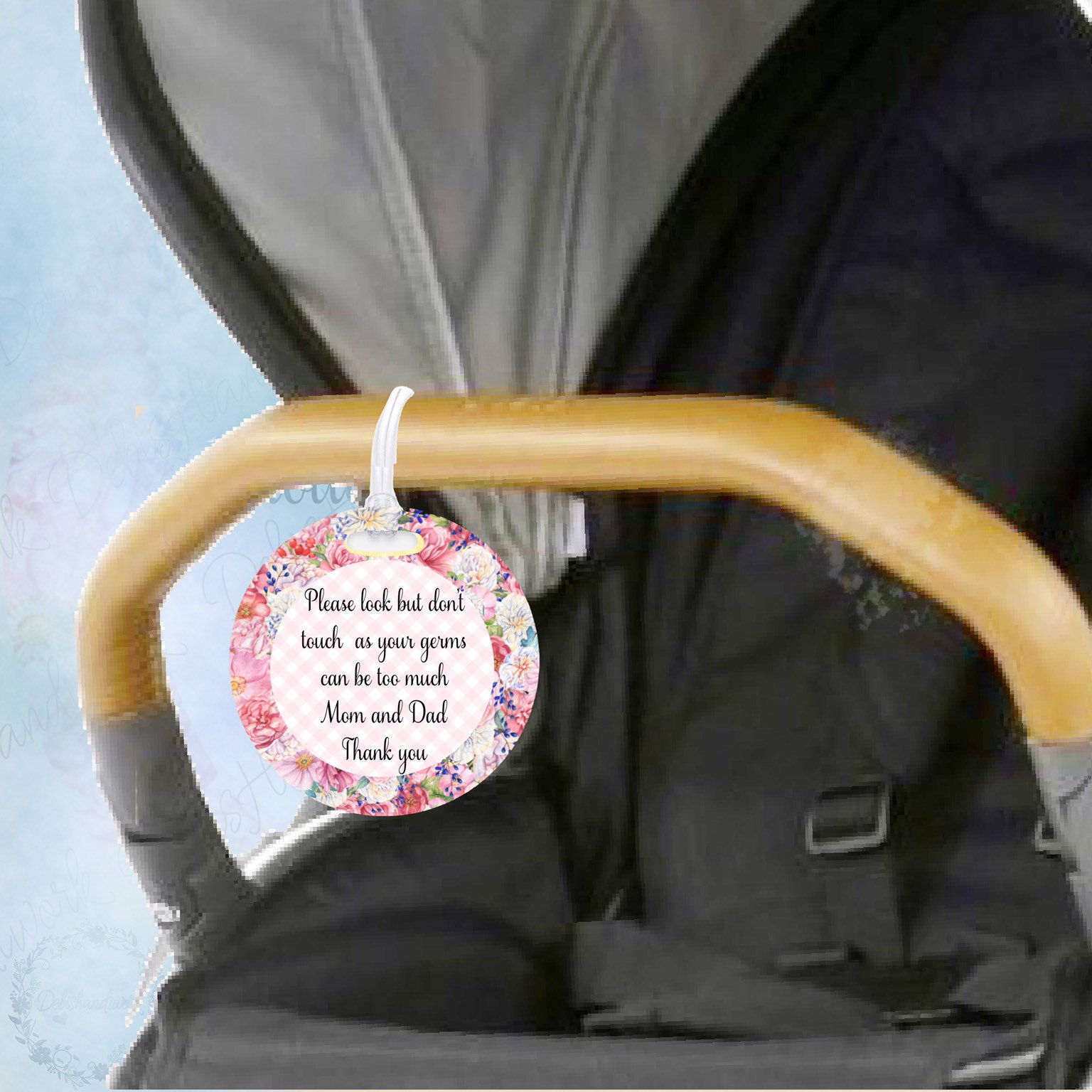 Baby Stroller Sign / Tag Look but Don't Touch Your - Etsy