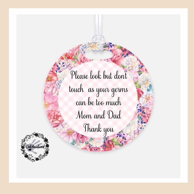 Baby Stroller Sign / Tag Look but Don't Touch Your - Etsy