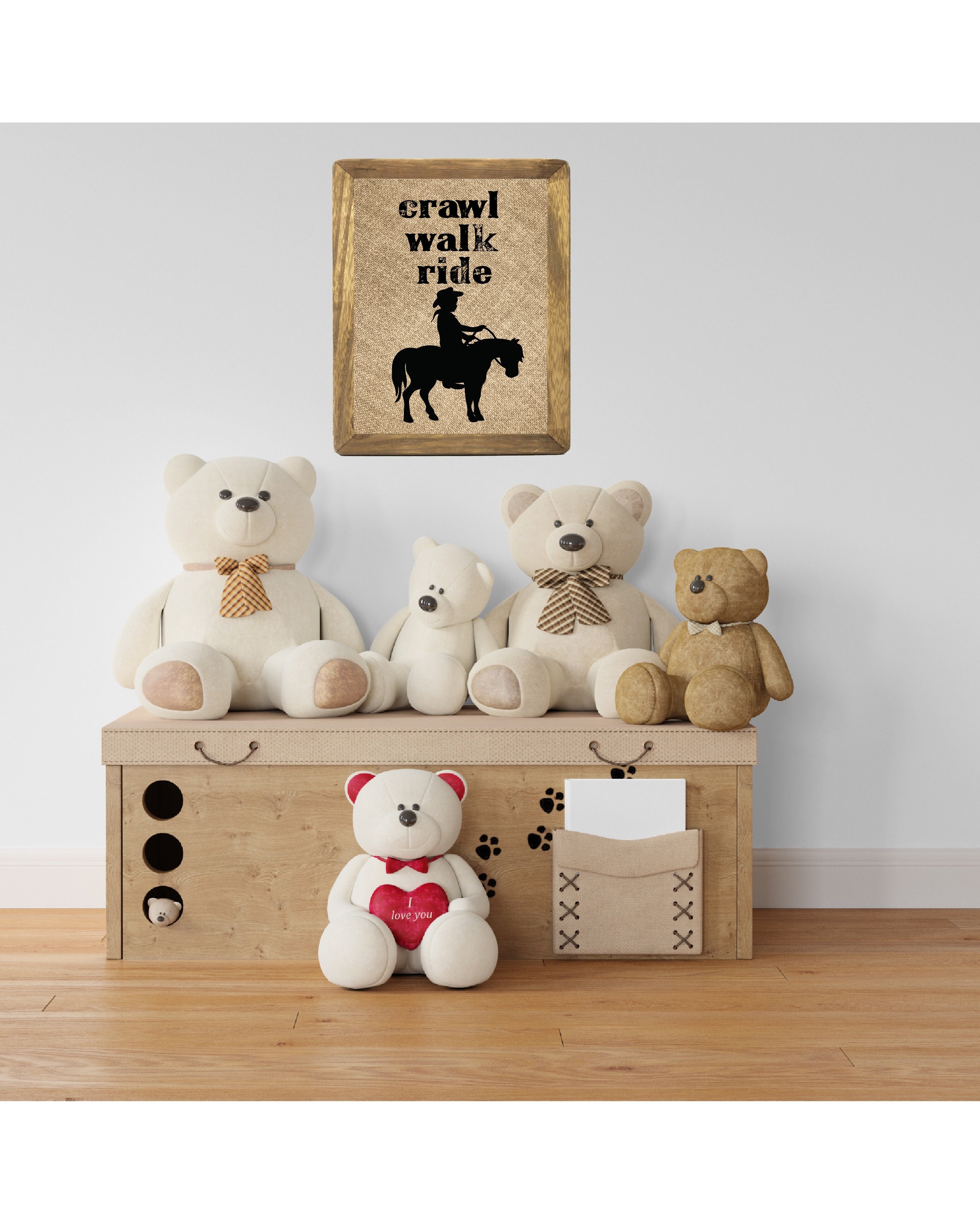 Crawl Walk Ride Cowboy Nursery digital Print Baby Shower - Etsy