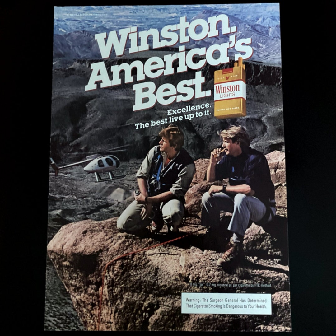 1984 Winston Lights Cigarettes Original Color Print Ad 8.5 X 11 Vintage ...