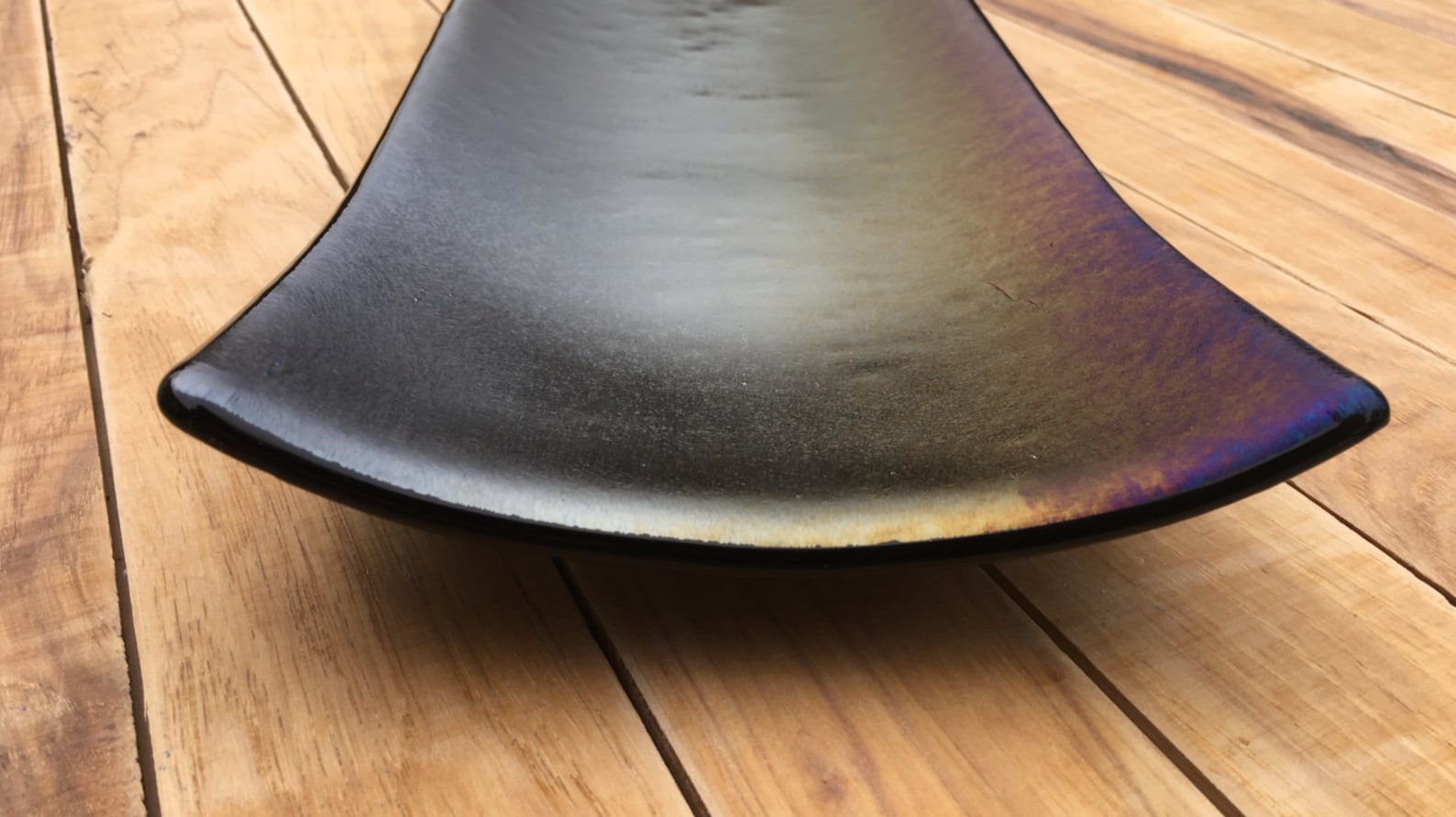 Oil Slick Fused Glass Platter/channel Plate - Etsy