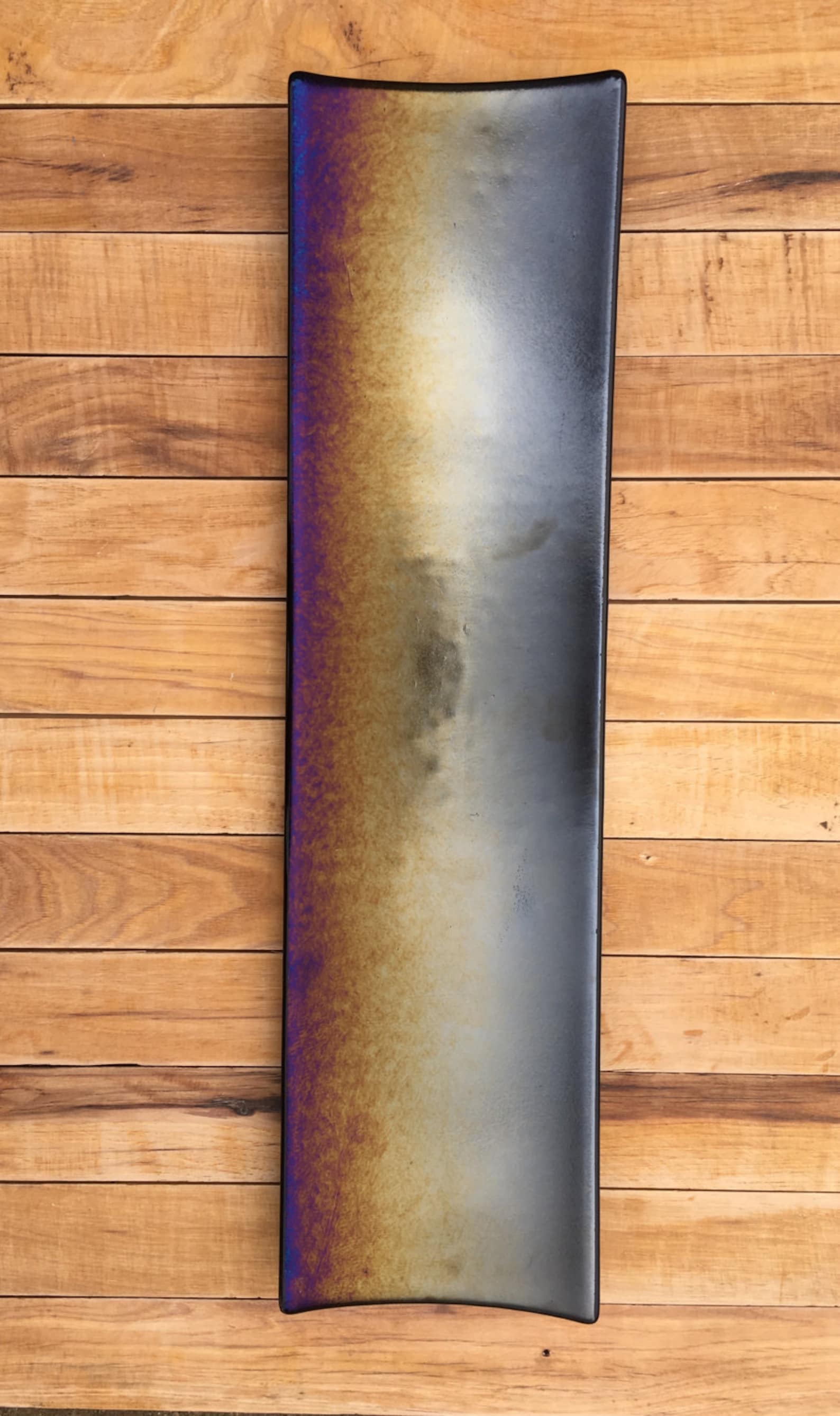 Oil Slick Fused Glass Platter/channel Plate - Etsy