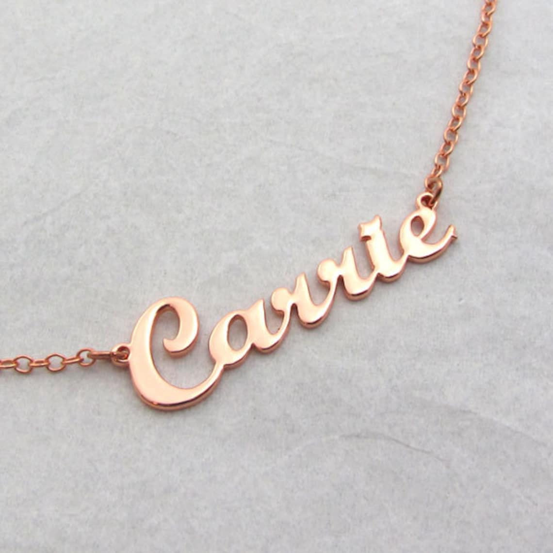 Custom Script Necklace - Etsy