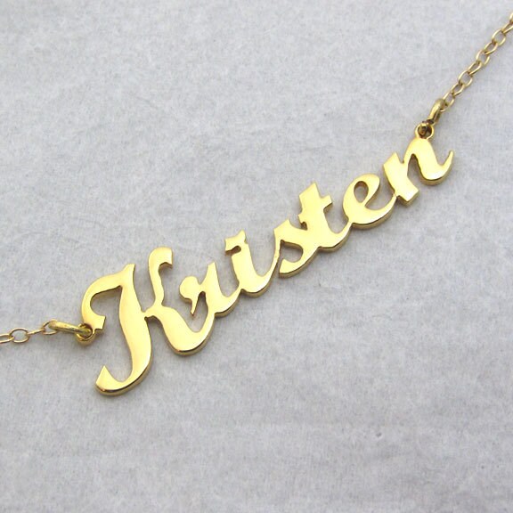 Custom Script Necklace - Etsy