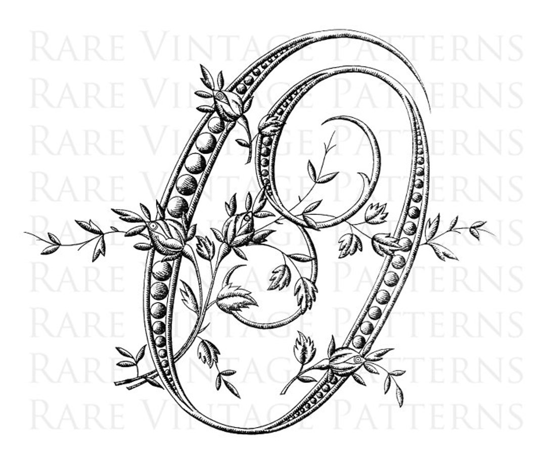 FRENCH ALPHABET STENCIL Large Letter - O - Monogram Initial Png ...