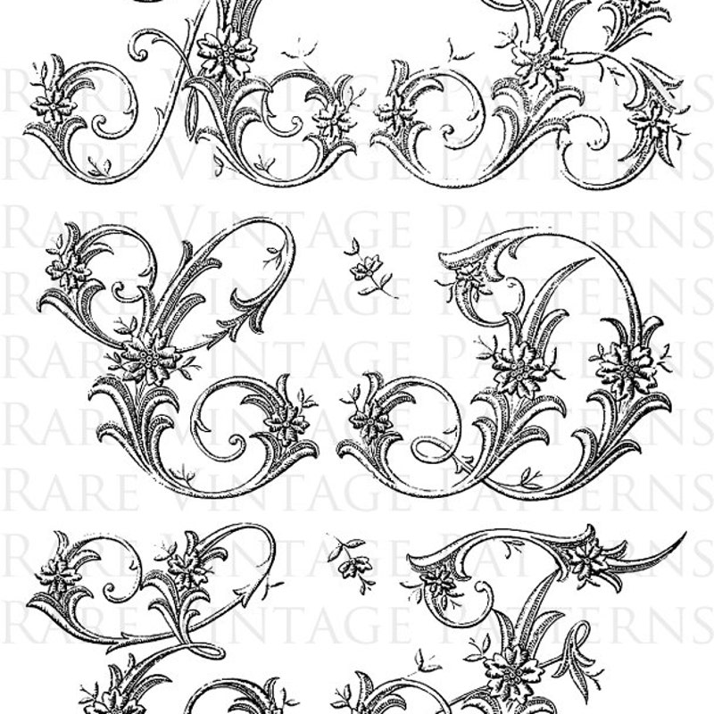 Large Fancy Letter Stencils - Etsy