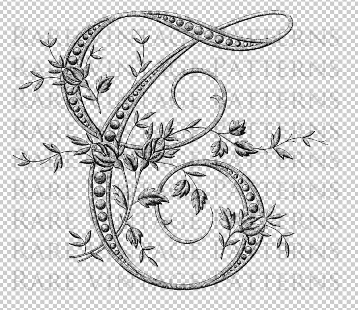 FRENCH ALPHABET STENCIL Large Letter - T - Monogram Initial Png ...