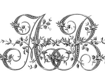 Fancy FRENCH ALPHABET STENCIL A to Z Initials on One A4 Page 5xfiles ...