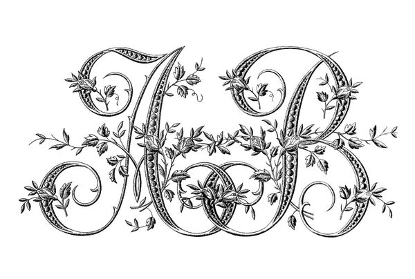 Fancy FRENCH ALPHABET STENCIL A to Z Initials on One A4 Page 5xfiles ...