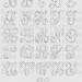 Fancy SCRIPT ALPHABET STENCIL A to Z Initials on One A4 Page 4 X Files ...