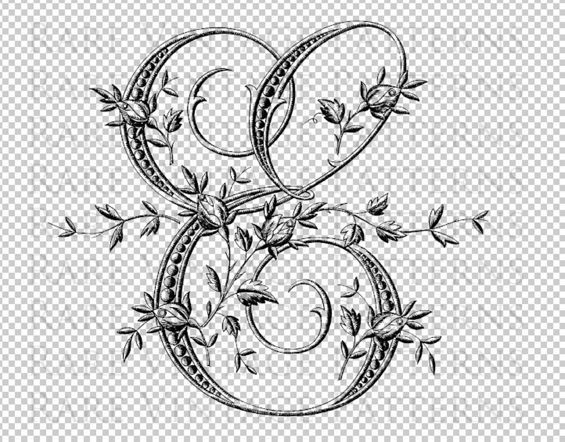 FRENCH ALPHABET STENCIL Large Letter E Monogram Initial - Etsy