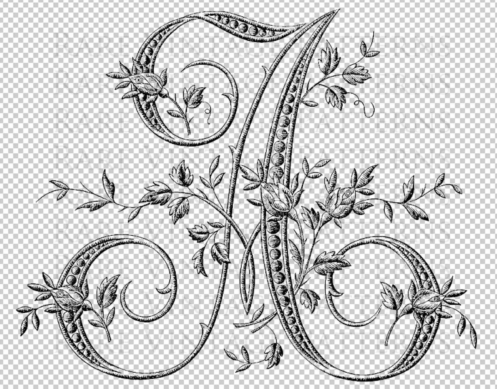 FRENCH ALPHABET STENCIL Large Letter - A - Monogram Initial Png ...