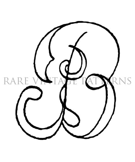 Fancy SCRIPT ALPHABET STENCIL A to Z Initials on One A4 Page 4 X Files ...