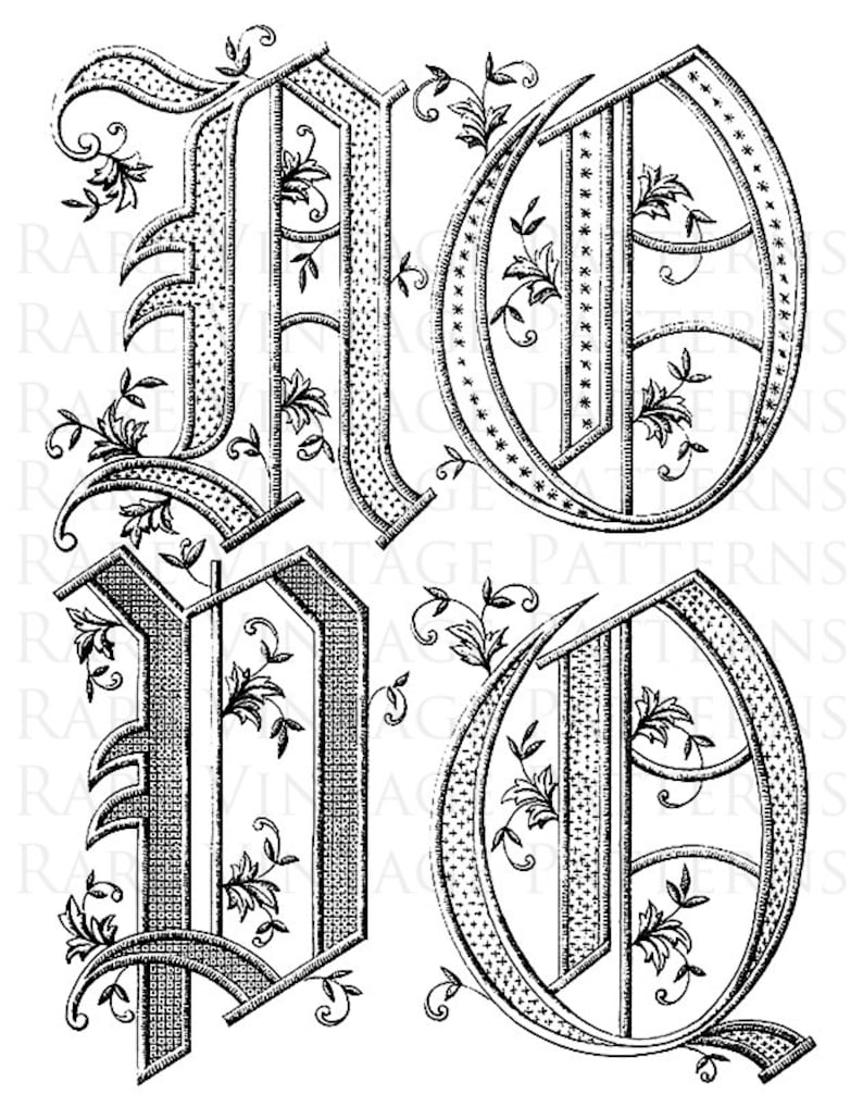 FRENCH ALPHABET LETTERS Stencil Initials N-O-P-Q 5 X Files Jpg Png ...