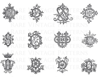 GERMAN MONOGRAMS STENCIL 5x Files Jpg Png Transparent and | Etsy