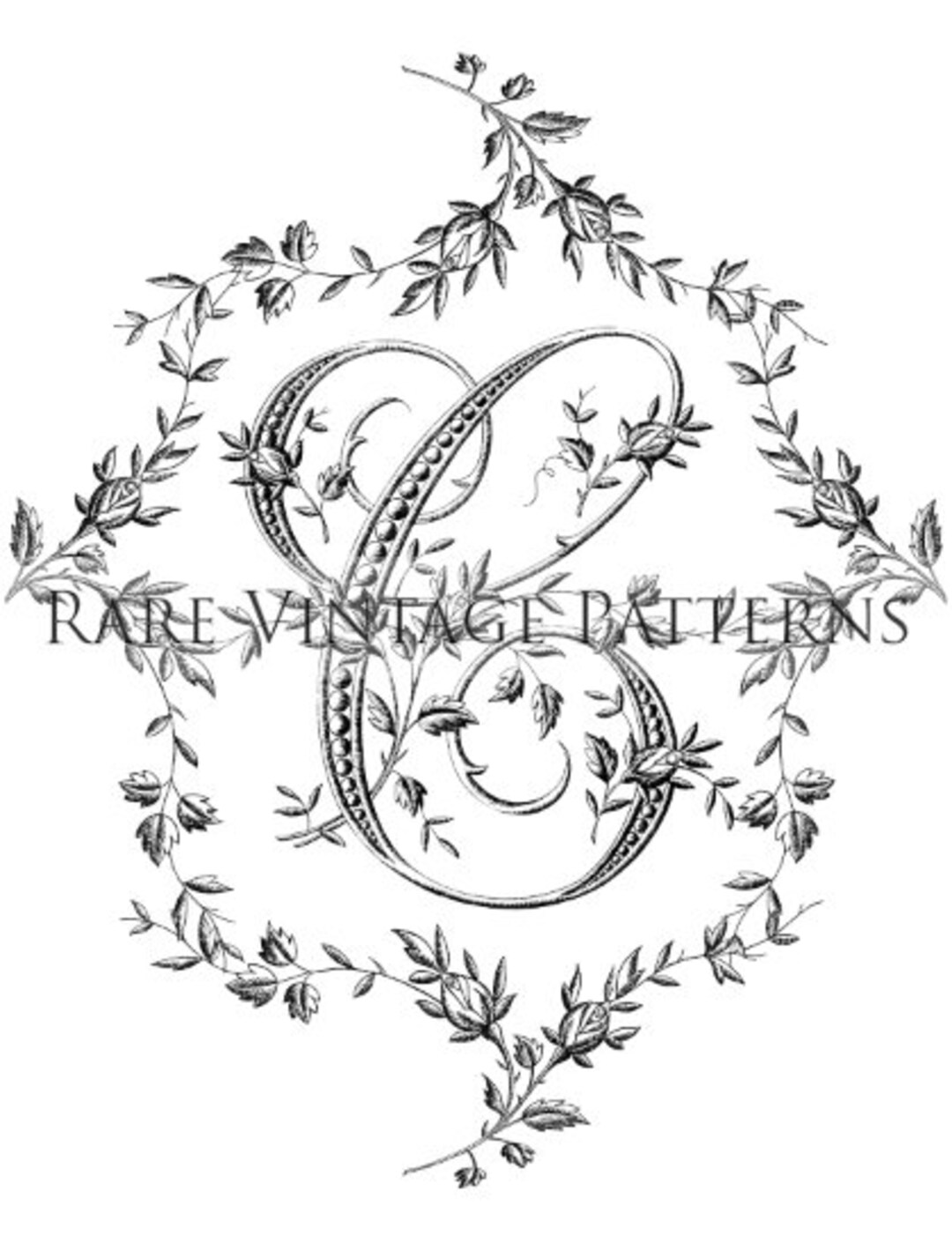 FRENCH ALPHABET MONOGRAM Stencil Large Letter -C- 4 X Files Jpg Png ...