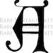 FANCY ALPHABET STENCIL A to Z Initials on One A4 Page Clip Art 4 X ...