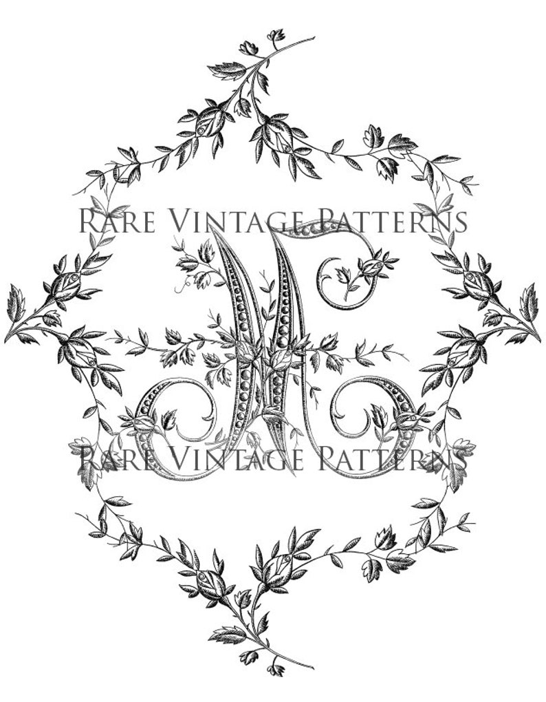 FRENCH ALPHABET MONOGRAM Stencil Large Letter -M- 4 X Files Jpg Png ...