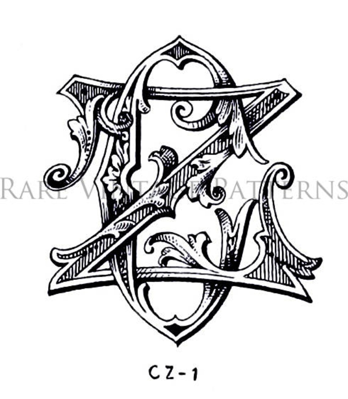 32 Fancy Vintage MONOGRAMS STENCIL Jpg White and Png Transparent ...