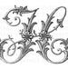 FRENCH ALPHABET #1 STENCIL Large Letter - H -monogram Initial Png ...
