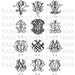Fancy Vintage MONOGRAMS STENCIL Jpg Png Transparent Images Hand ...