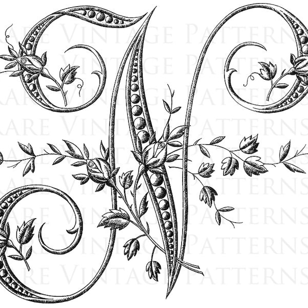 Monogram Letter N - Etsy