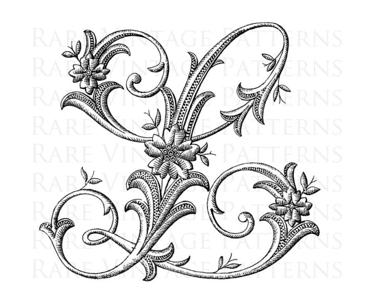 FRENCH ALPHABET #1 STENCIL Large Letter - L -monogram Initial Png ...