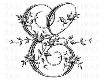 Fancy FRENCH ALPHABET STENCIL A to Z Initials on One A4 Page 5xfiles ...