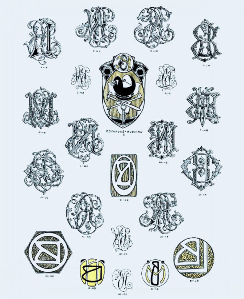 GERMAN MONOGRAMS STENCIL 5x Files Jpg Png Transparent and Reverse ...