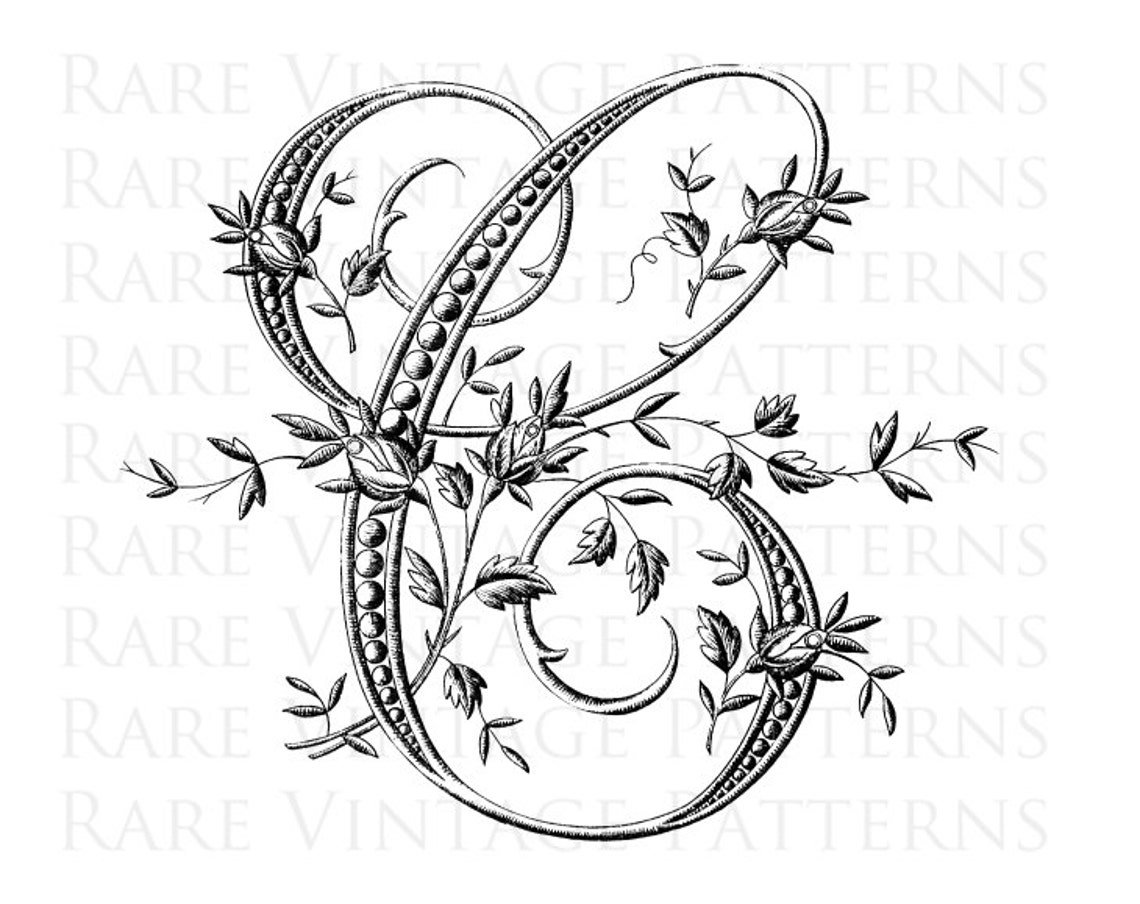 FRENCH ALPHABET STENCIL Large Letter - C - Monogram Initial Png ...