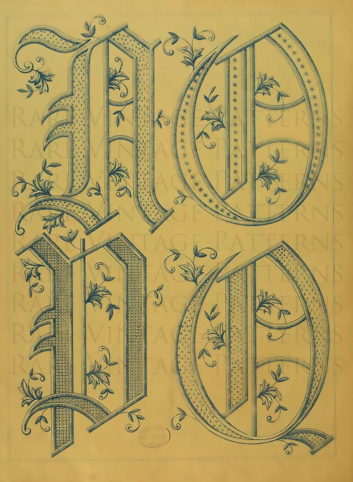 FRENCH ALPHABET LETTERS Stencil Initials N-O-P-Q 5 X Files Jpg Png ...