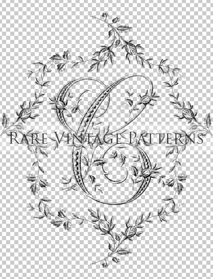 FRENCH ALPHABET MONOGRAM Stencil Large Letter -C- 4 X Files Jpg Png ...