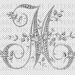 FRENCH ALPHABET STENCIL Large Letter - M - Monogram Initial Png ...