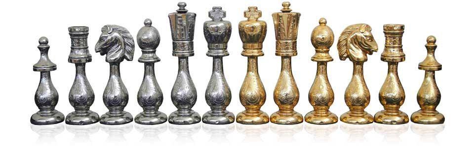 Arabic Style GOLD Plated Chess Set With Briar Erable Chessboard - Etsy