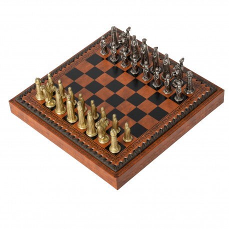 Medieval Style Metal Chess Set With Beautiful Leatherlike Box - Etsy