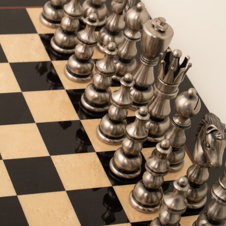 Solid Brass Oriental XL Chess Set With Wooden Gameboard - Etsy