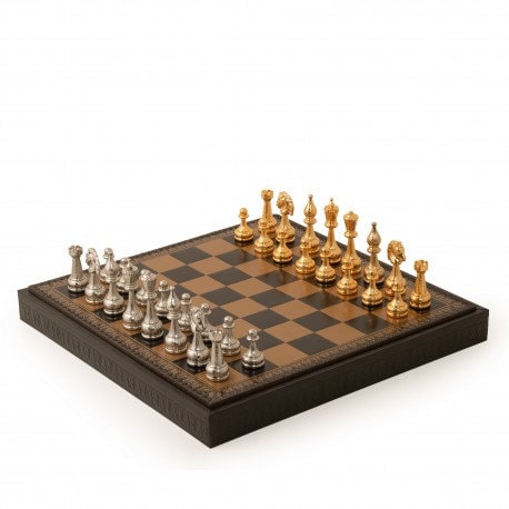 Solid Metal Real Gold/silver Chess Set With Gameboard/box - Etsy