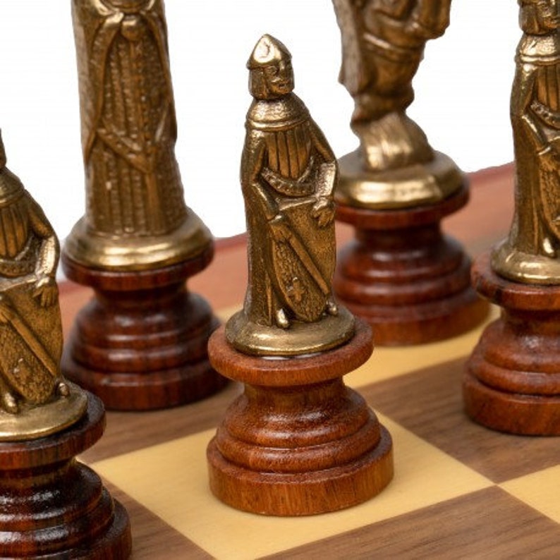 Unique MEDIEVAL Chess Set With Wooden Chess Board/box - Etsy